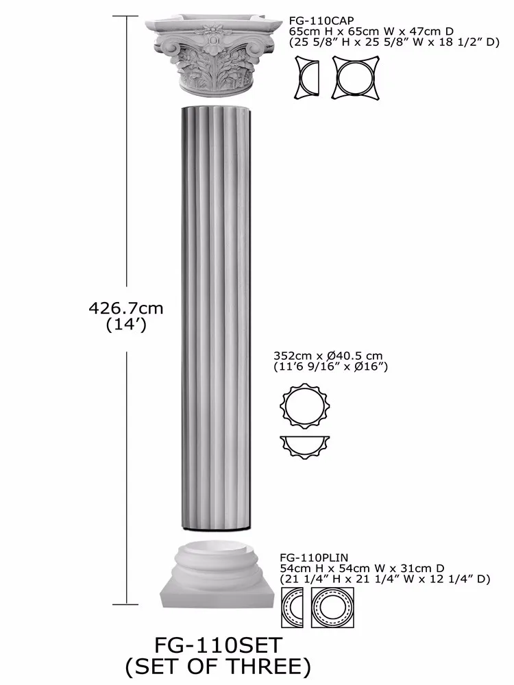 2016 High Quality Good Price Beautiful Polystyrene Roman Square Pillar ...