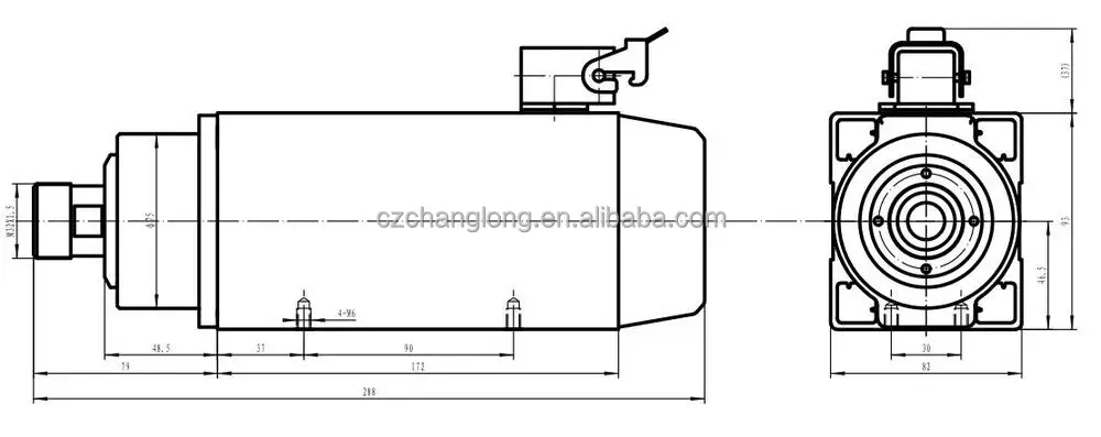 2.2kw Constant Torque Motor Cnc Motor Spindle Air Cooled Spindle - Buy ...