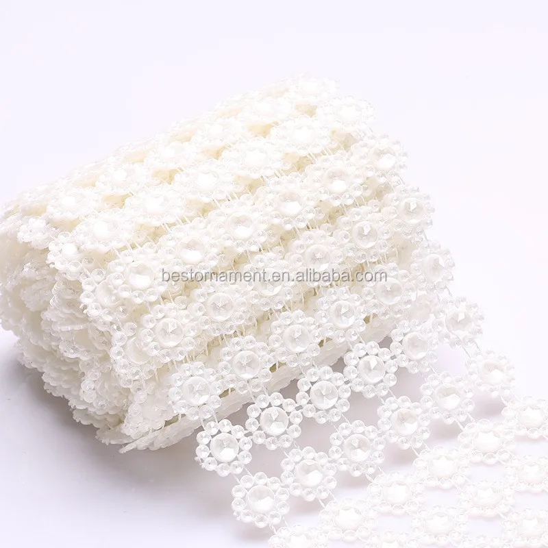 Pearl Mesh Wrap Roll Shiny Pearls Sparkle Bling Ribbon - Buy Diamond ...