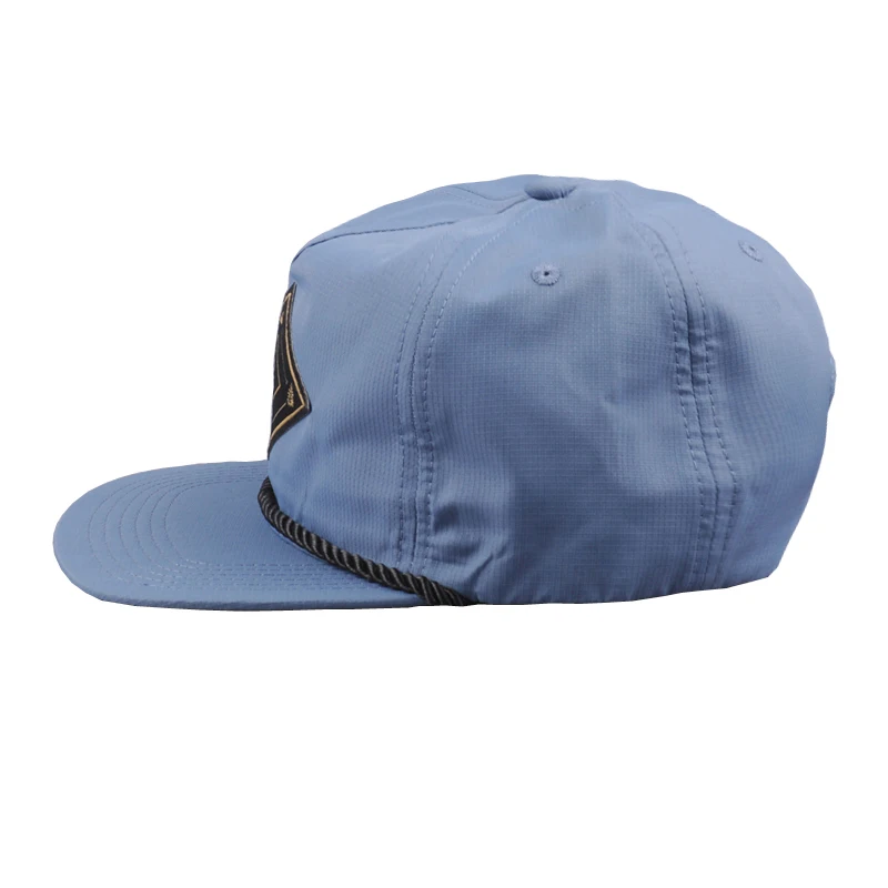 Custom Logo 5 Panel Unstructured Plain Blank Nylon Snapback Cap Hat ...