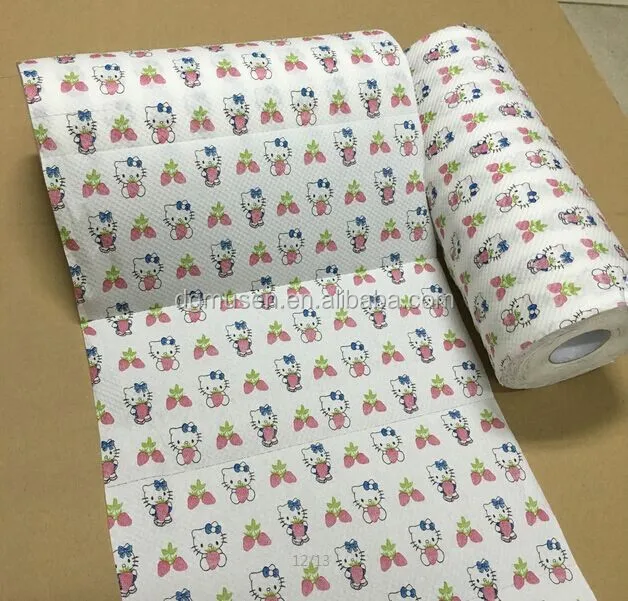 Factory Direct 2 Ply Printed Kitchen Paper Roll - Buy Custom Printed ...
