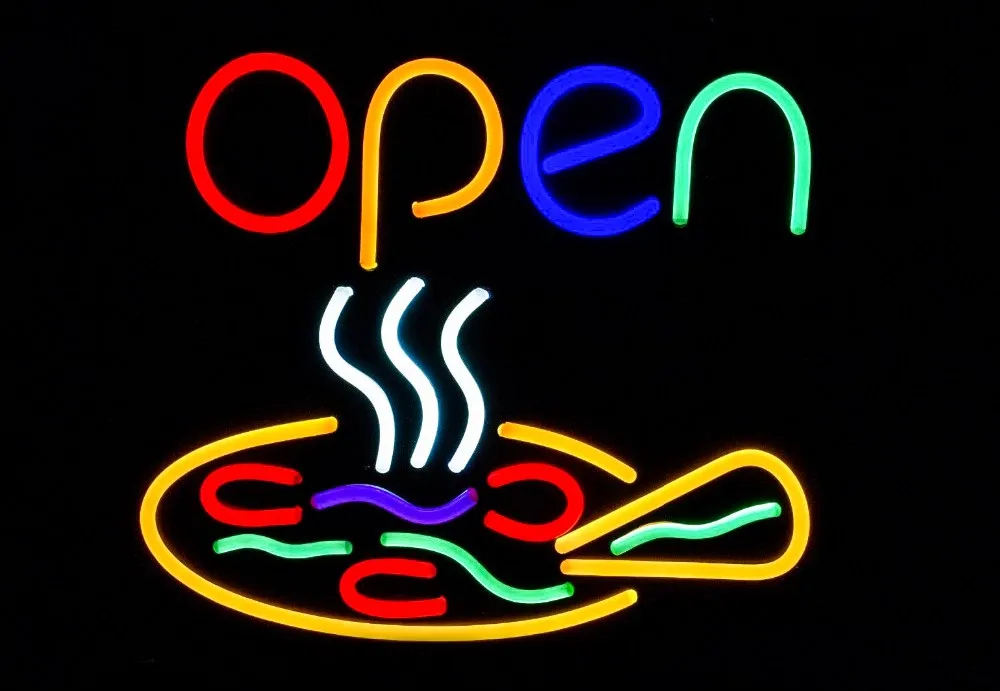 Animated LED Flashing Light Neon Sign - Customizable Shop Board
