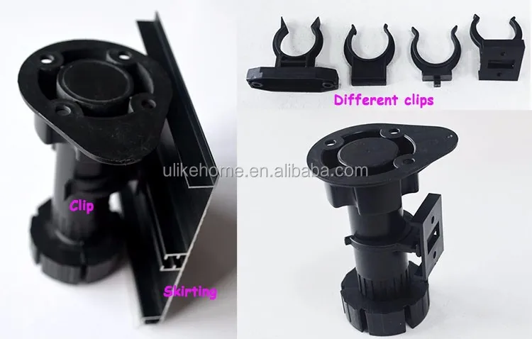 Cabinet Adjustable Feet - PVC Legs for Kitchen Cabinets