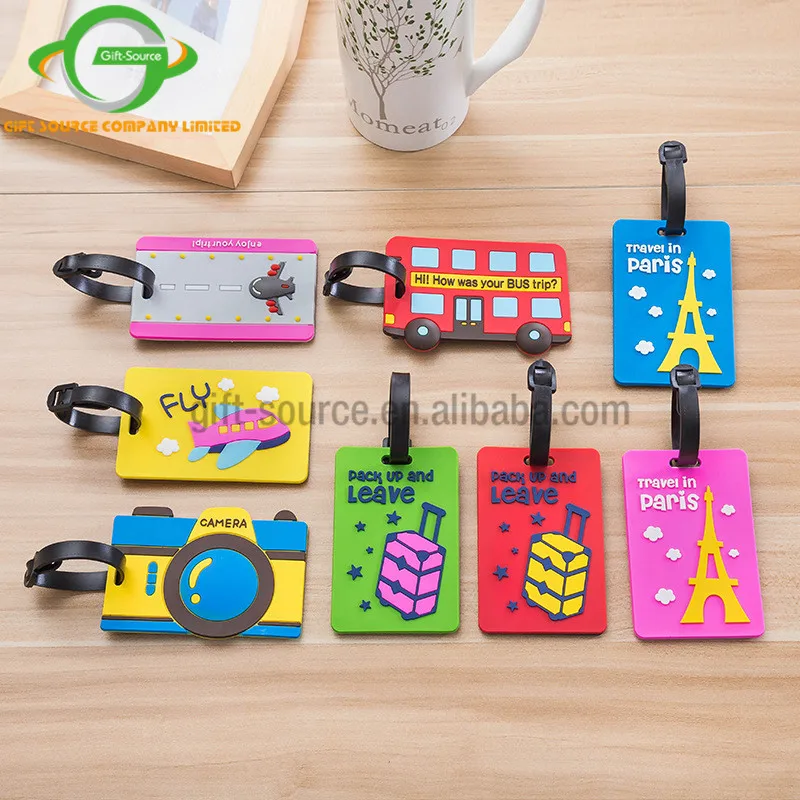 Custom 3D Soft PVC Travel Rubber Bag Tag Luggage Tag Silicone