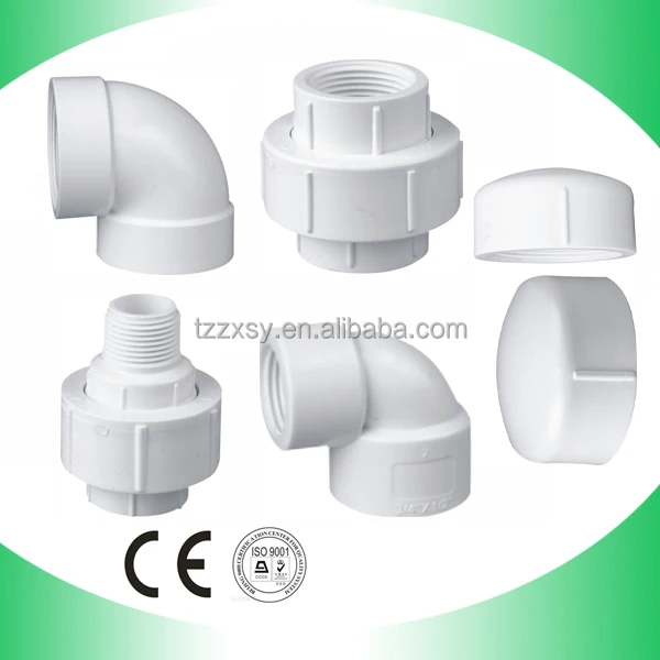 Adaptador de PVC macho y hembra, conexión a rosca, tamaño 1/2"-2"