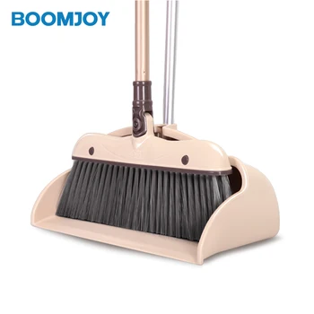 Household Long Adjustable Broom Handle Plastic Broom And Dustpan Set ...