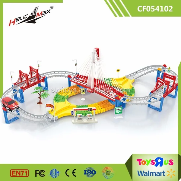Educational Toy Funny Car Train Set Diy Assembly Railway Road For ...