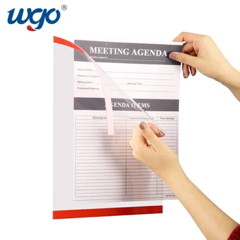 Adhesive Restickable Wall Mount Clear Pvc File Card Sign Holder ...