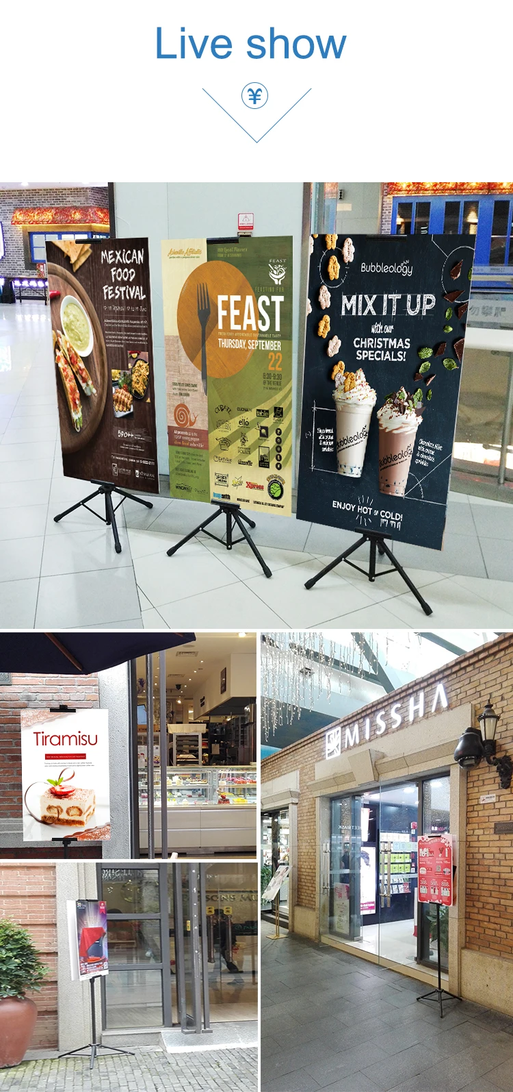 Portable Tripod Banner Display Stand - Adjustable & Durable