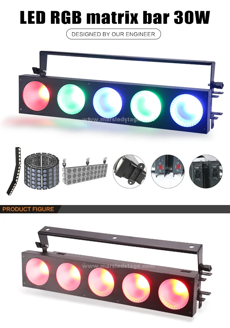 CE and RoHs ! DMX 5x30W Warm White LED Matrix Light Dmx Blinder bar Led ...