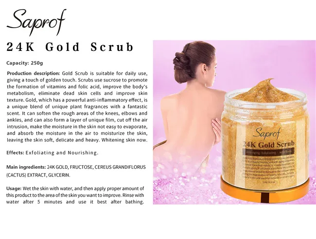 Private Label 24k Gold Body Scrub And Facial Scrub 8.8 Oz - Ancient ...