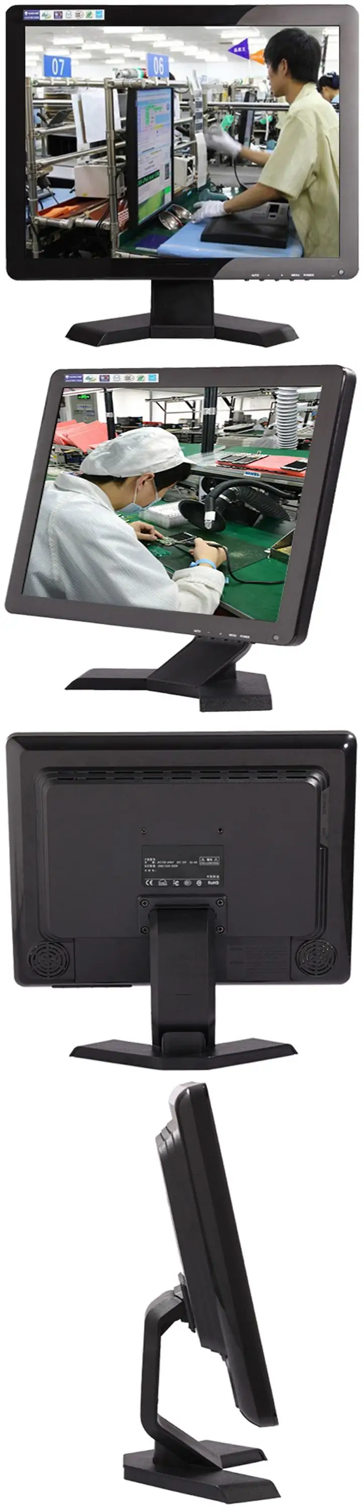 Mirroring Function Reverse Image Display Monitor 15 17 19 Inch square ...