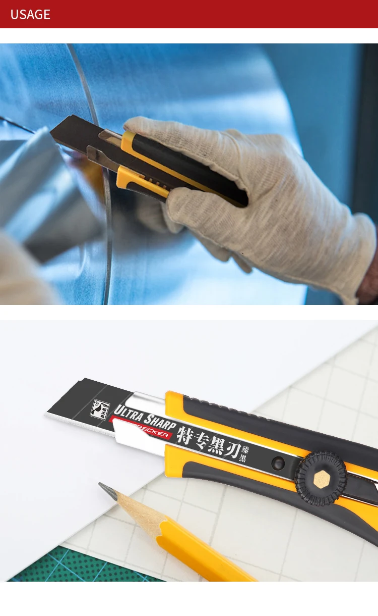 High Quality Fixed Free Sample Safety Retractable Box Cutter Knife ...