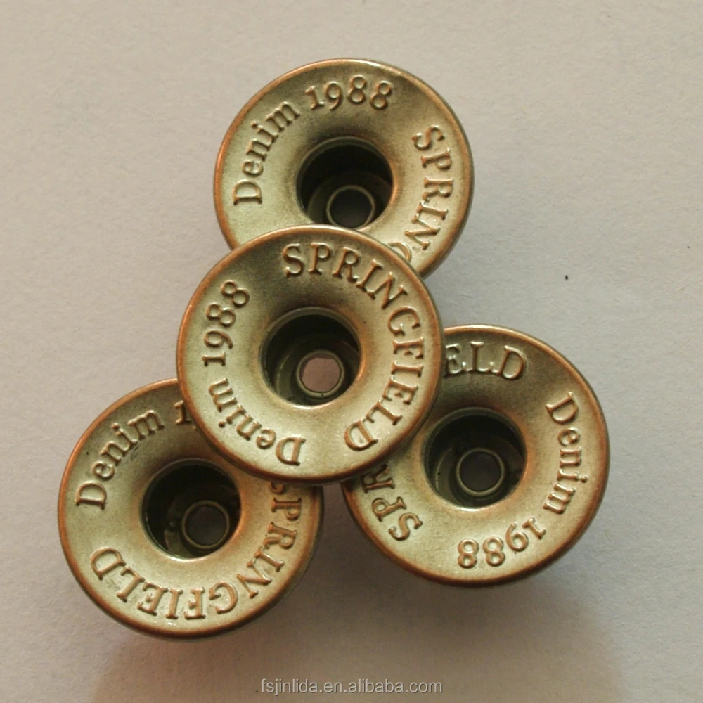 17mm Metal Brass Copper Tin Hollow Denim Jeans Shank Button - Buy Metal ...