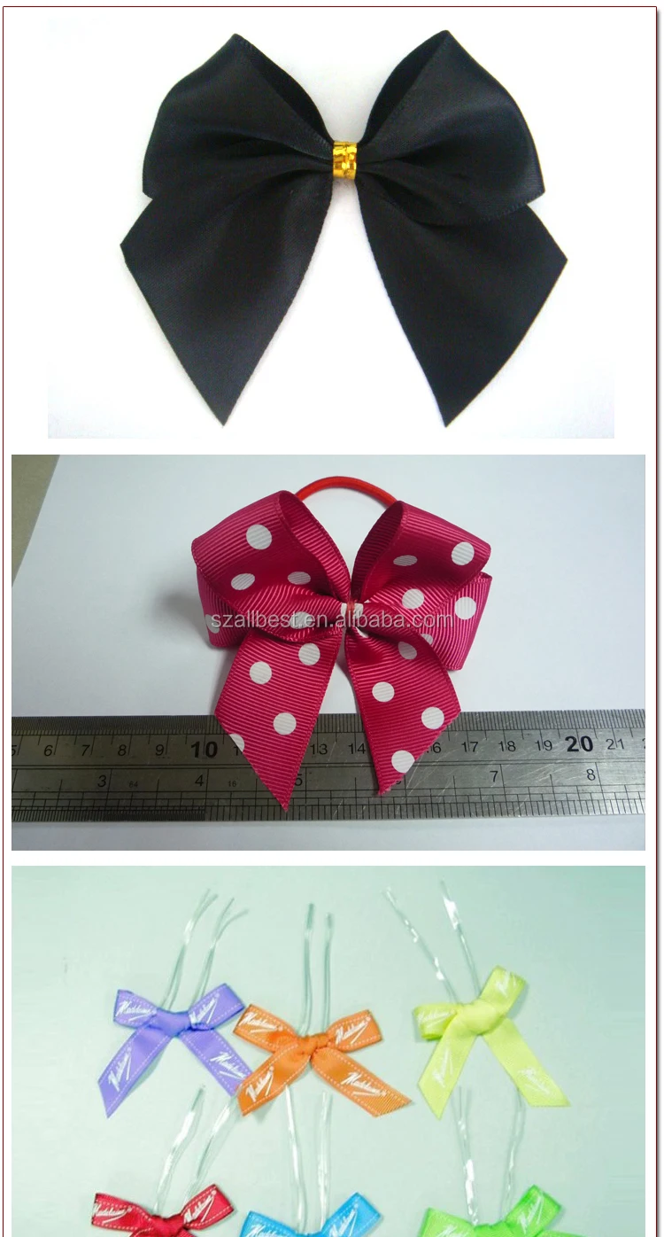 Gift Polyester Satin Ribbon Bow,Elastic Ribbon Bow For Decorations ...