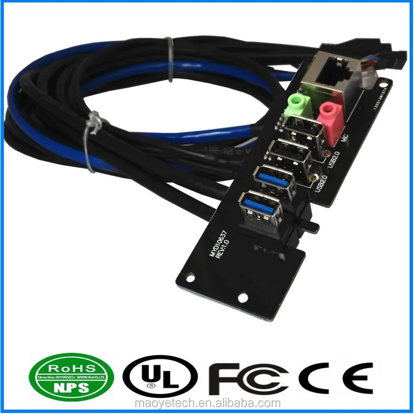 Pc Computer Case Front Panel Mounted Board Dual Usb3.0+usb2.0+led+power ...