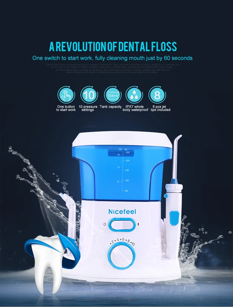 Classic Powerful Pressure Oral Care Dental Flosser Water Jet Teeth ...