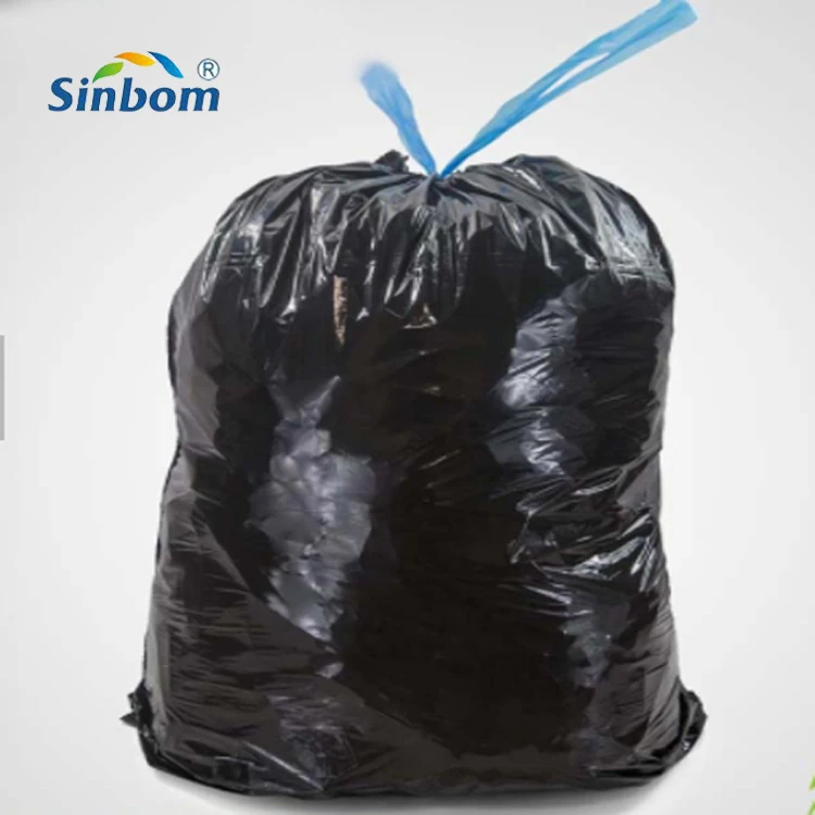 Hdpe Ldpe Plastic Heavy Duty Big Black Plastic Trash Bag Refuse Bags ...