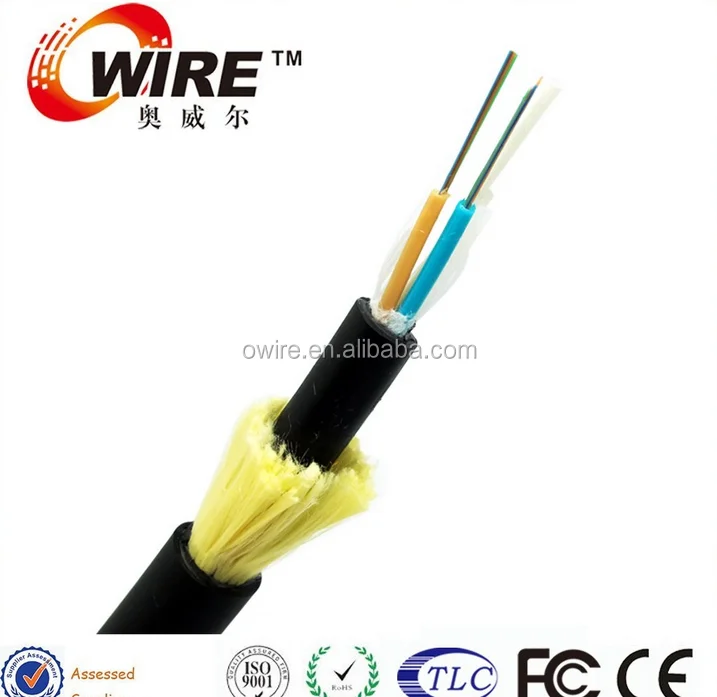 12 Core Fiber Optic Cable Adss Pe Or At (anti-tracking) Outer Sheath ...