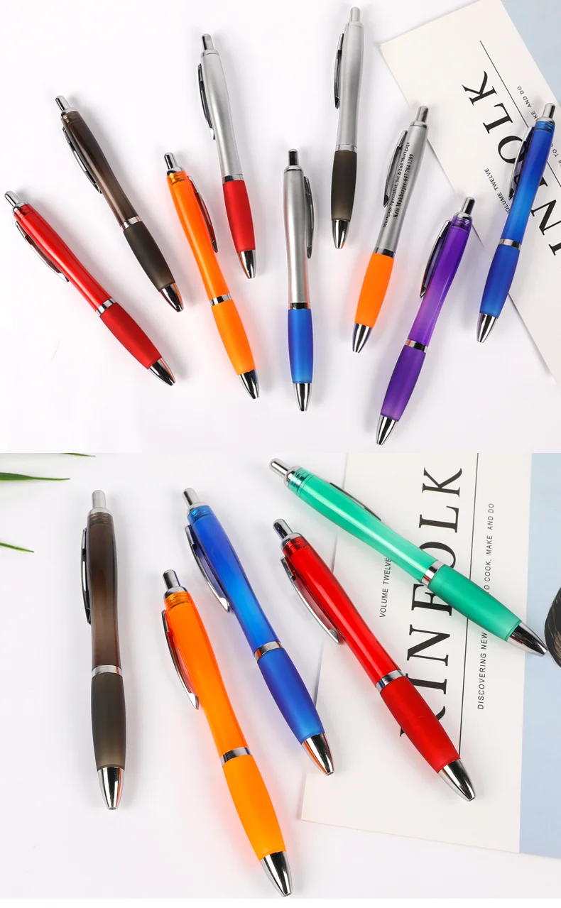 Free Samples Advertising Customized Logo Promotional Plastic Ball Pen ...