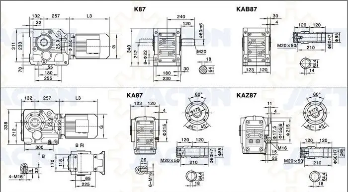 K87 Kab87 Kf87 Kaf87 Bevel Helical And Helical Gearbox And Gear Motors ...