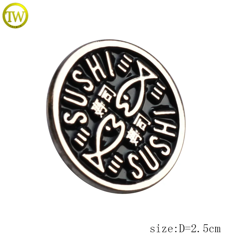 Custom Design Embossed Logo Badge Round Soft Enamel Metal Lapel Pins ...