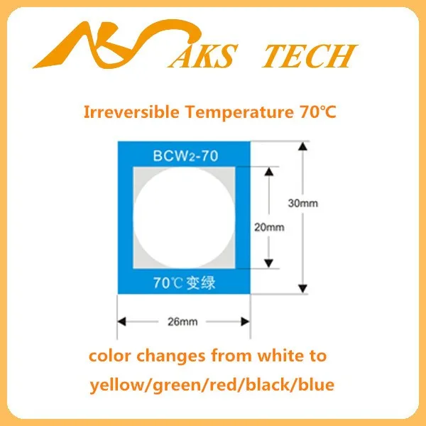Self Adhesive Temperature Label 60c 70c 80c 90c 100c Irreversible Color ...