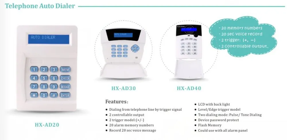 2G GSM and PSTN Auto Dialer for Home Security Alarm System