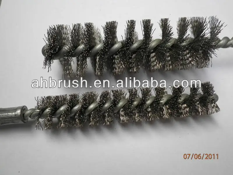 65mm Diameter 12mm Threaded Steel Wire Tube Clean Brush 7" Long - Buy ...