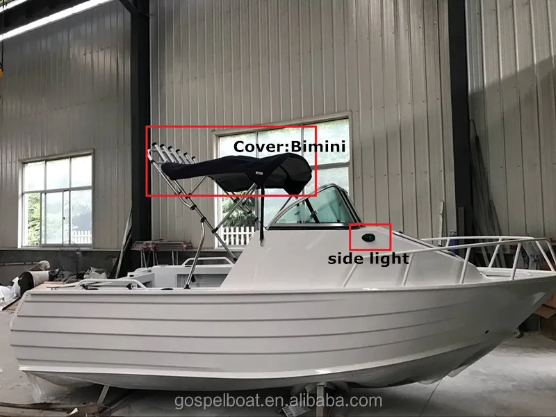 17FT Speed Aluminum Cuddy Cabin Fishing Boat with Outboard Engine