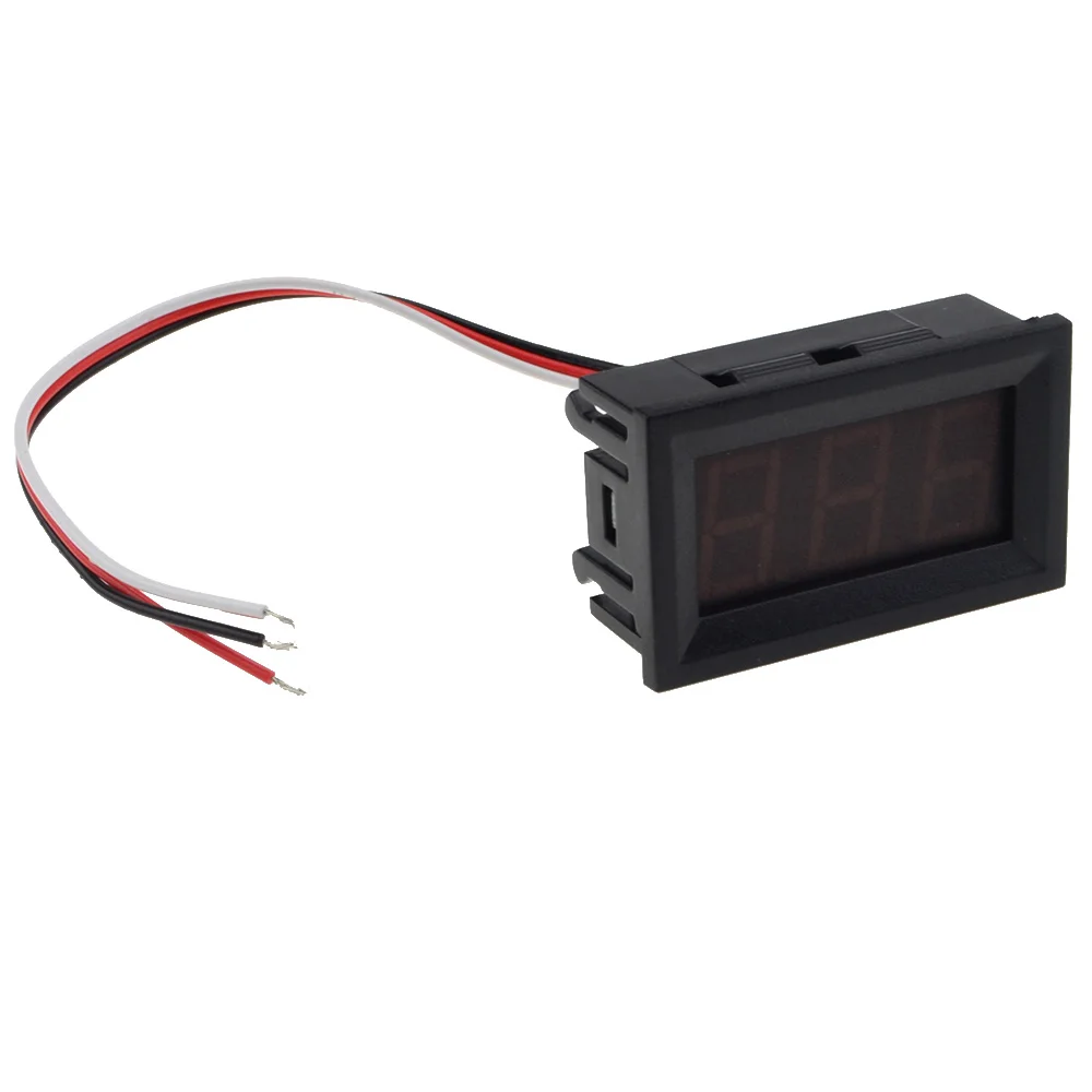 Digital Voltmeter 3 Wires 0.56" DC 0-100V Red LED Display, Reverse ...