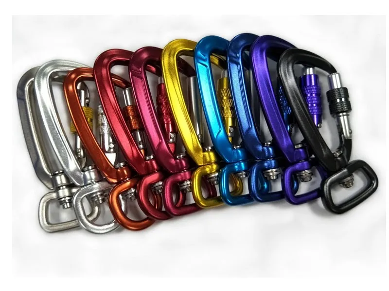 Swivel Rock Climbing Carabiner Aluminium Alloy Dog Leash Carabiner ...