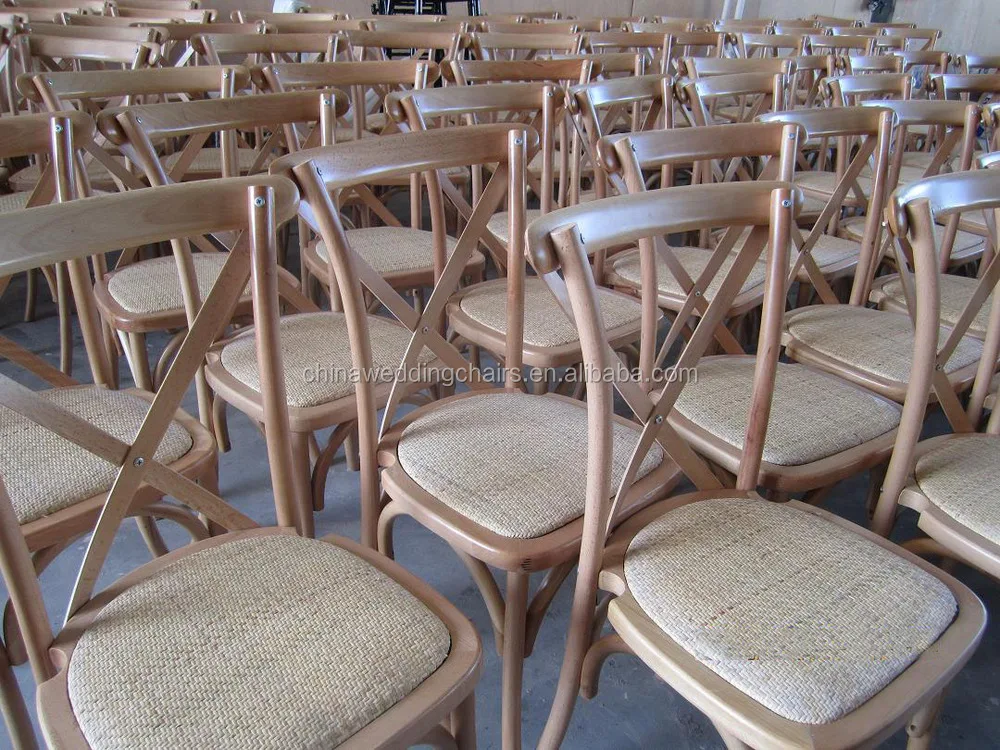 Stackable Antique Rustic Beech Wood Dining Chairs