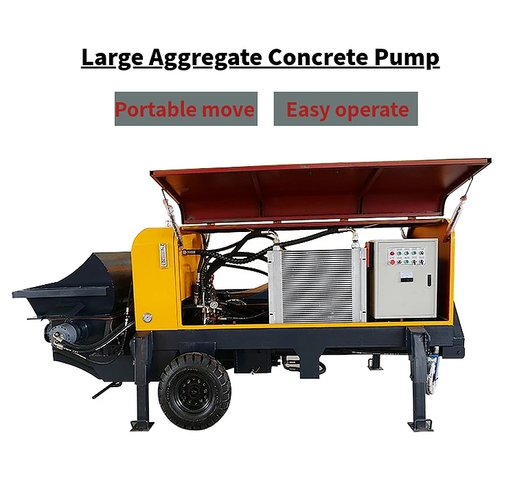 Electric Portable Concrete Pump for Large Aggregate Material Below 50mm ...