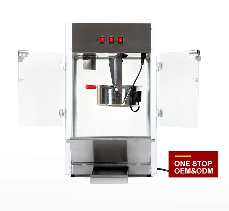 12 Oz Popcorn Machine - Portable, Automatic, Stainless Steel