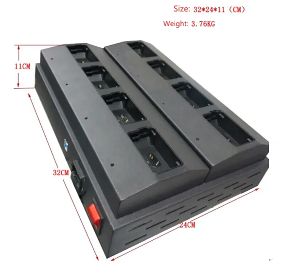 8 Ports Portable Body Worn Camera Docking Station For Data Collection ...