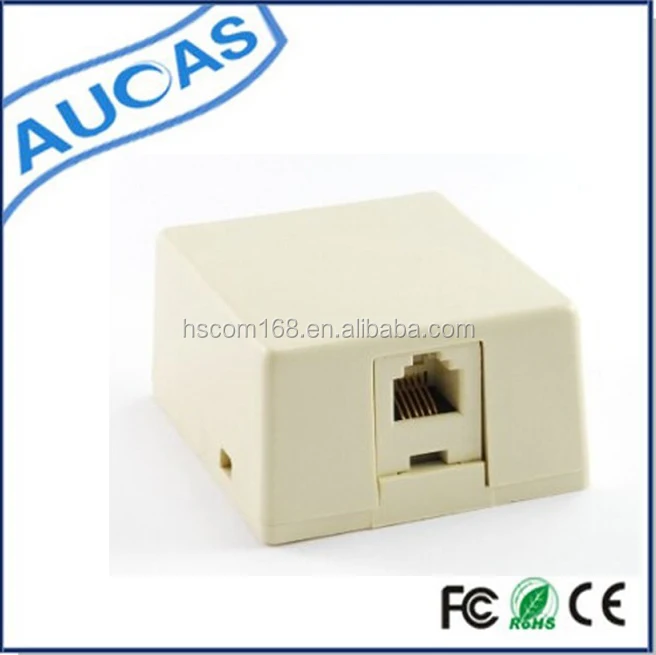 Modular Surface Dual Jack / Rj11 Surface Single Phone Jack / Surface Mount Telephone Jack - Buy ...