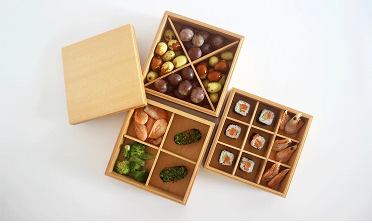 Japanese Solid Bamboo Snack Box - Eco-Friendly Packaging