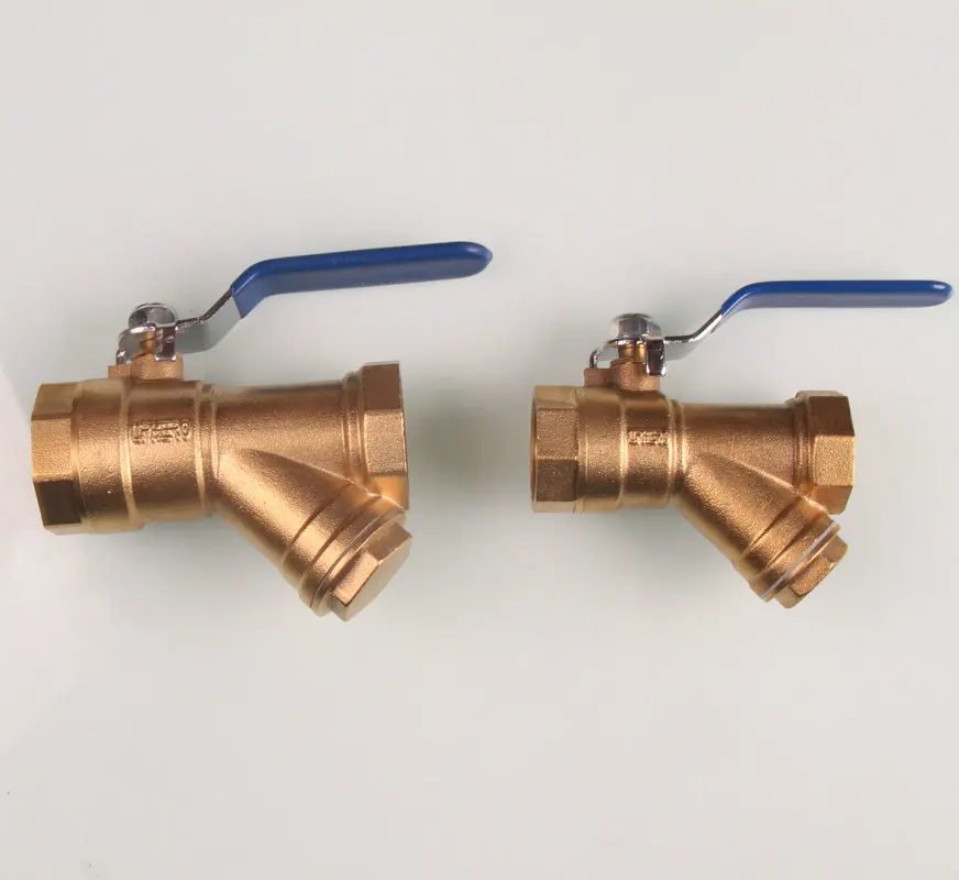 China Manufacture Dn15 Y Type Brass Filter Ball Valve With Union - Buy ...