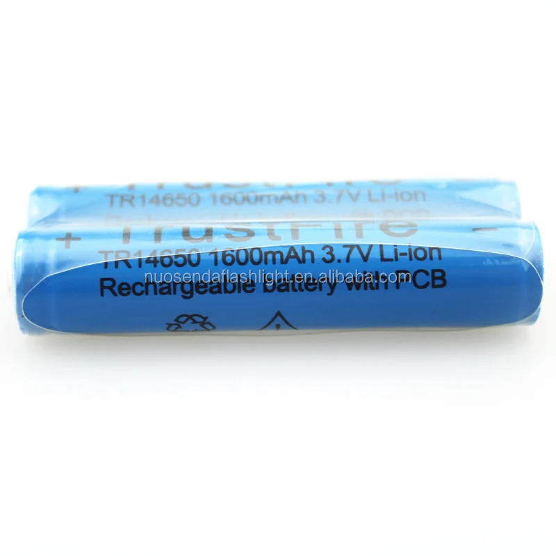 Trustfire 14650 3.7v 1600mah Li-ion Rechargeable Battery With Protected ...
