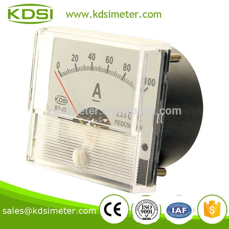 Bp-45 Dc Ammeter Dc50mv 100a High Quality Panel Analog Ampermeter - Buy ...
