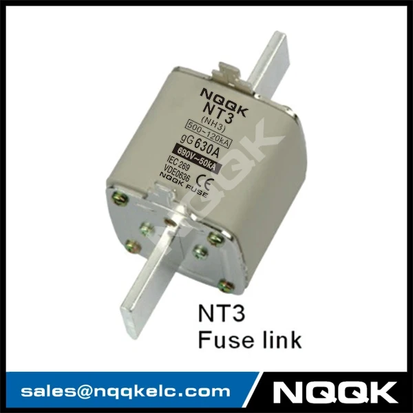 NT3 NH3 630A 600A China CE ROHS HRC Low Voltage Fuse Link