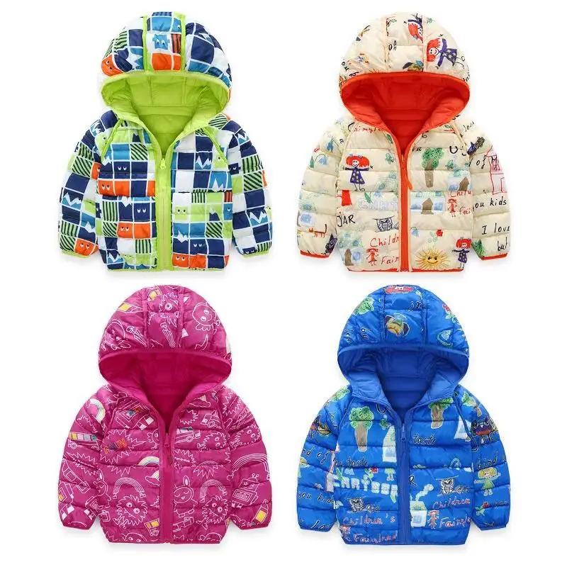 P0119 Custom Animal And Cartoon Print Heavy And Warm Boys Jacket ...