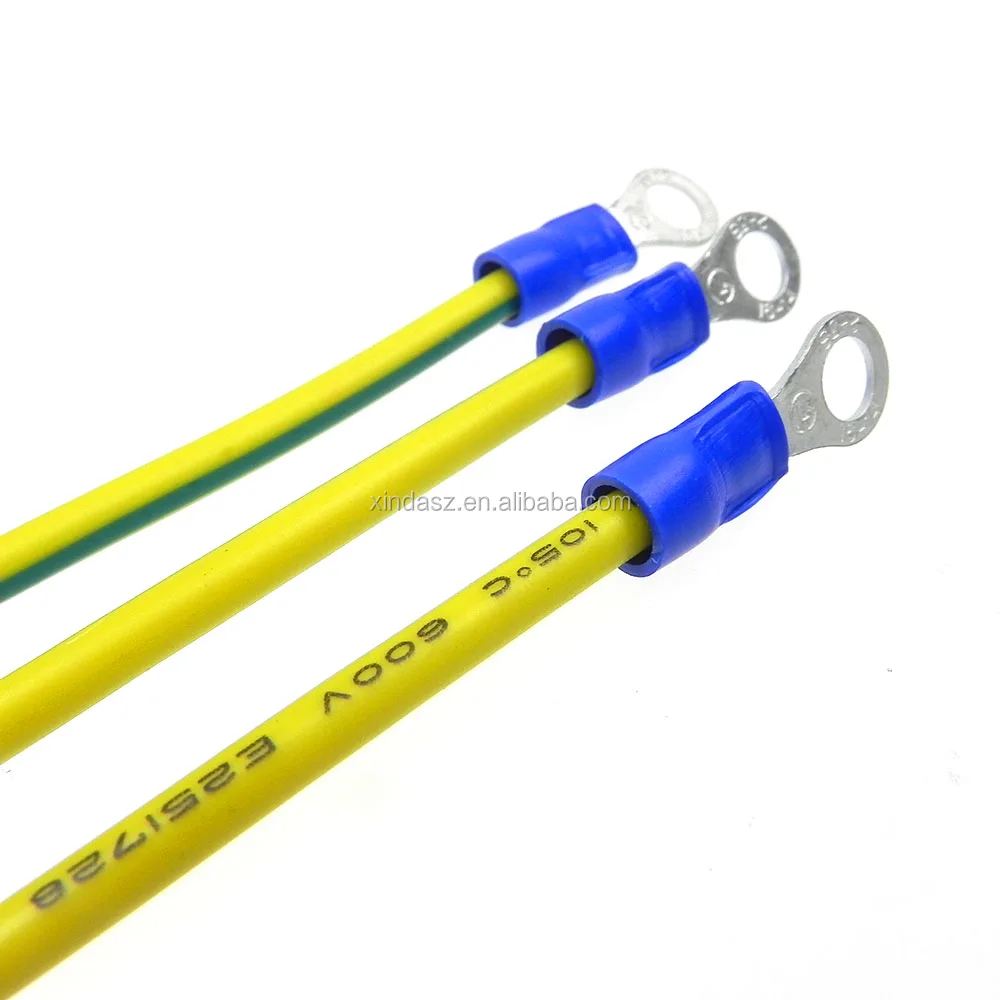 Earth Ground 300mm Single Core Yellow Green Grounding Wire