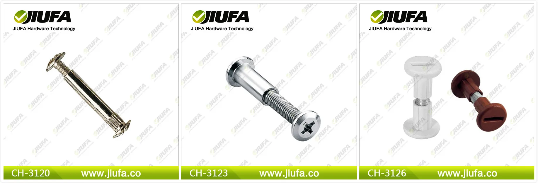 Jiufa Furniture Connecting Screw Cabinet Metal Connector Screw Fastener ...