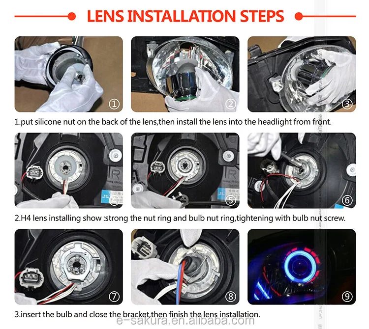 2015 New Arrival Car Led Light With Bi Xenon Projector Headlight H1 H3 ...