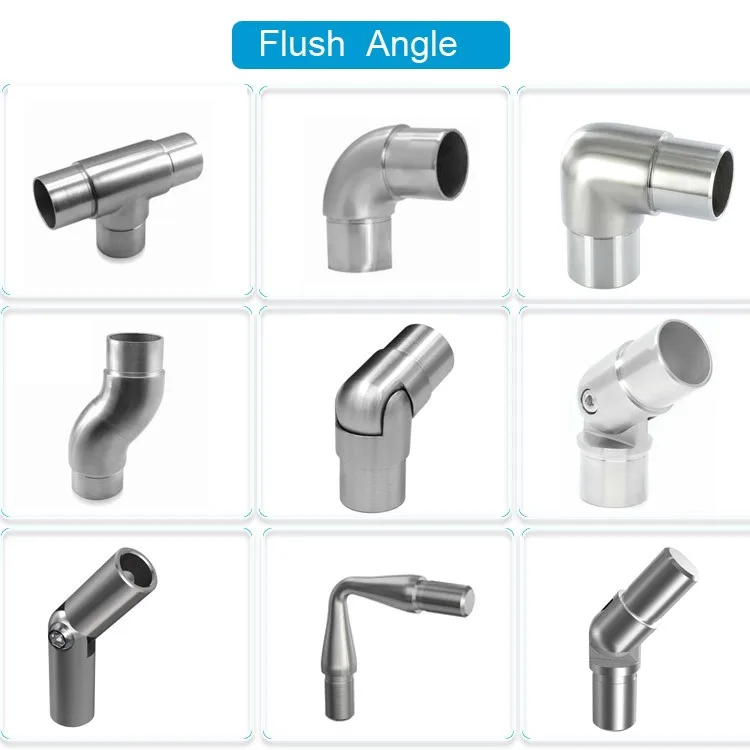 Stainless Steel 30 /135 Degree Corner Bracket Round Adjustable Handrail ...