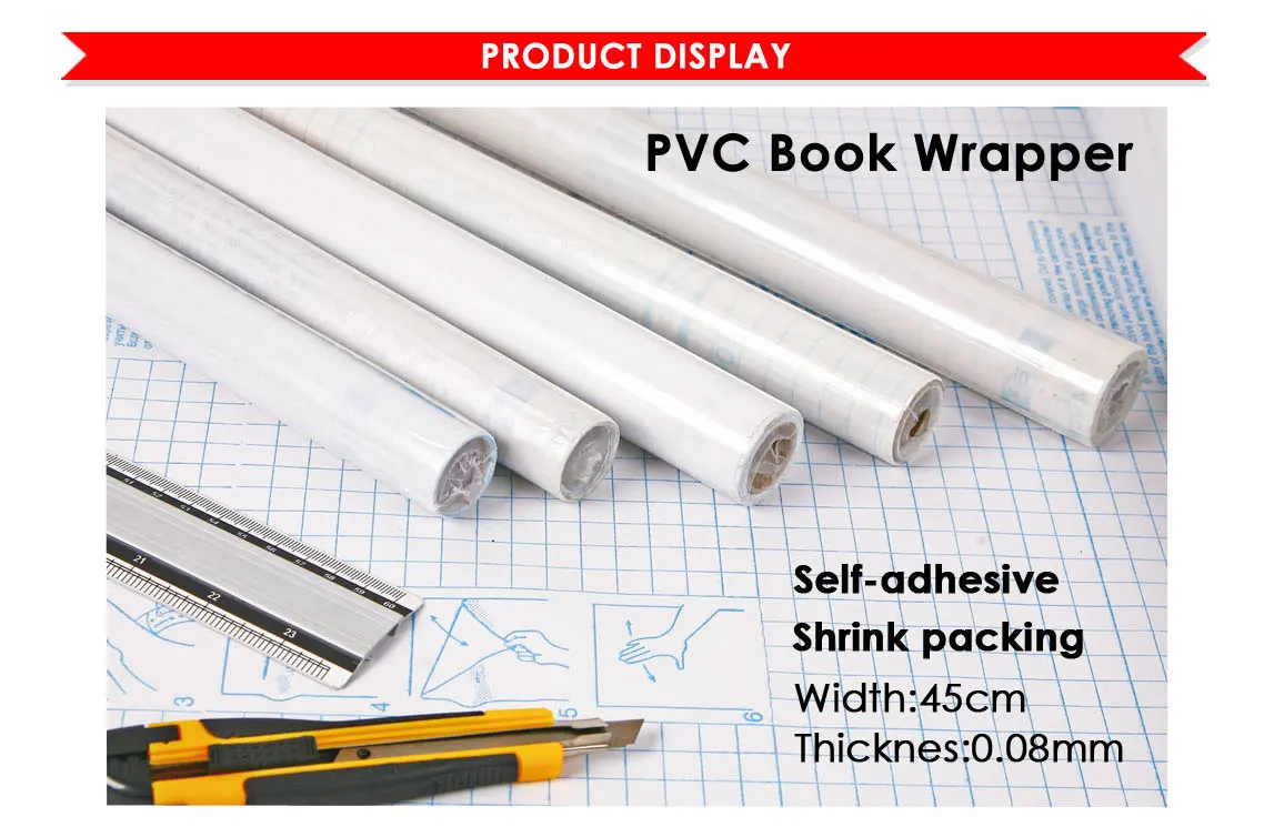 Foska Quality Self-adhesive Pvc Transparent Book Cover Roll Sheet - Buy ...
