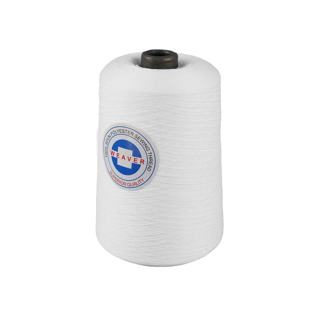 Spun Polyester Yarn Unwaxed PE 30s Raw White - High Tenacity
