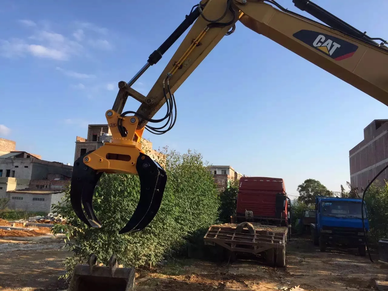 Hydraulic Rotator Timber Grab Grapple For Small Excavator Sale - Buy ...